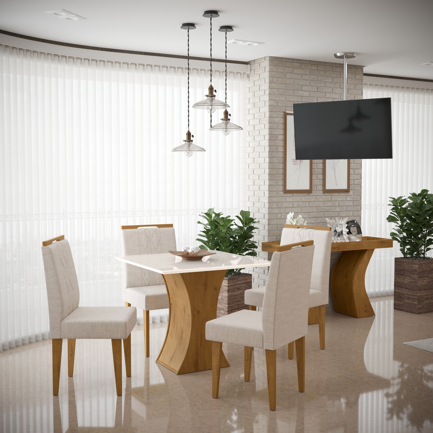 Lauschner Móveis | Mesa Gabrielle Lukaliam