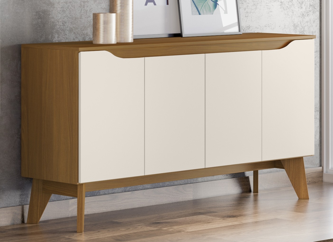 Lauschner Móveis | Buffet Quartzo Nature Off White Henn