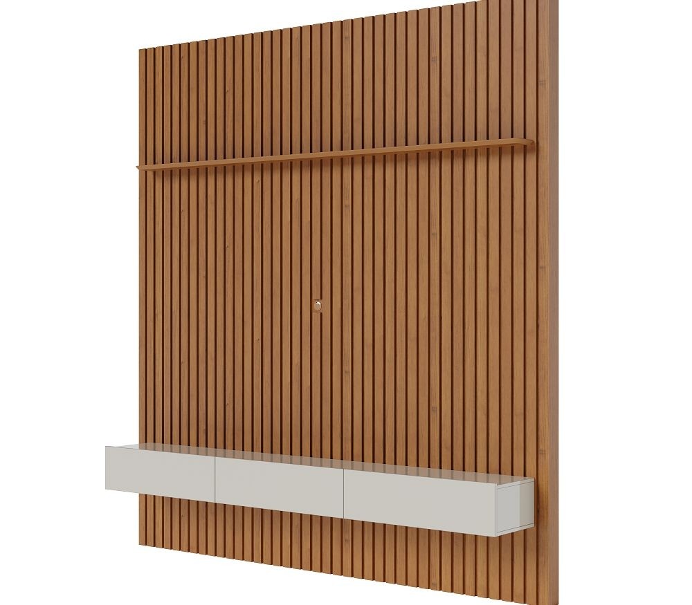 Lauschner Móveis | Painel Ripado Prime Nature Off White 1.8 Imcal